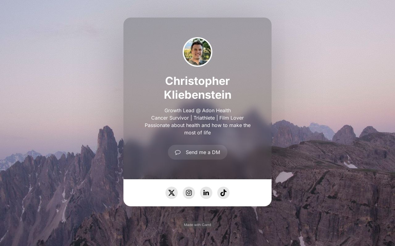 Christopher Kliebenstein_Mini Site